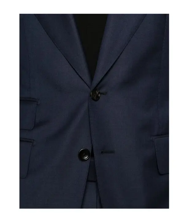 TOM FORD Flap-pocket Single-breasted Suit - Navy