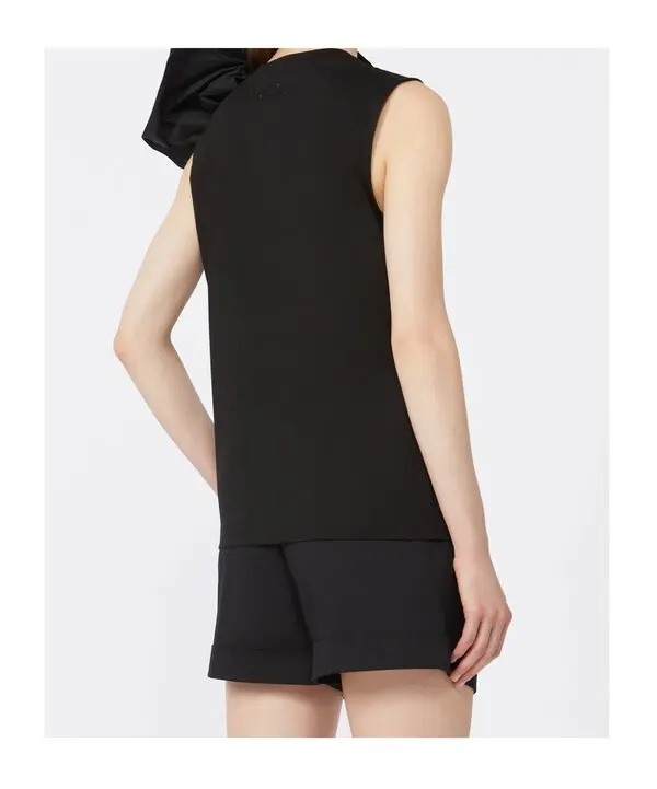 Max Mara Sleeveless Top With Oversized Floral Embellishment