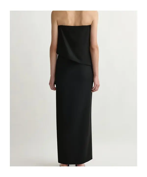 Posse Elspeth Belted Draped Wool-twill Maxi Dress
