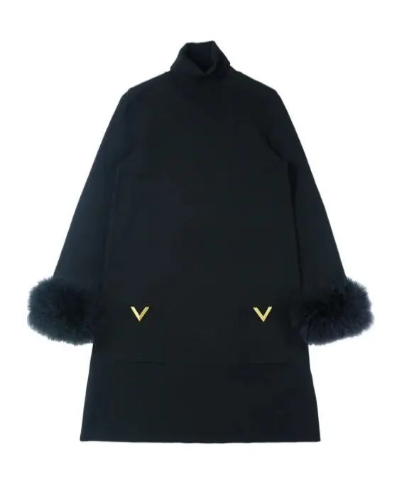 Valentino Garavani Long-sleeved High Neck Dress With Embellishments