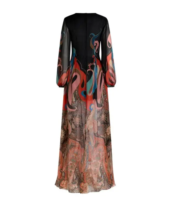 Etro Long-sleeved Printed Dress