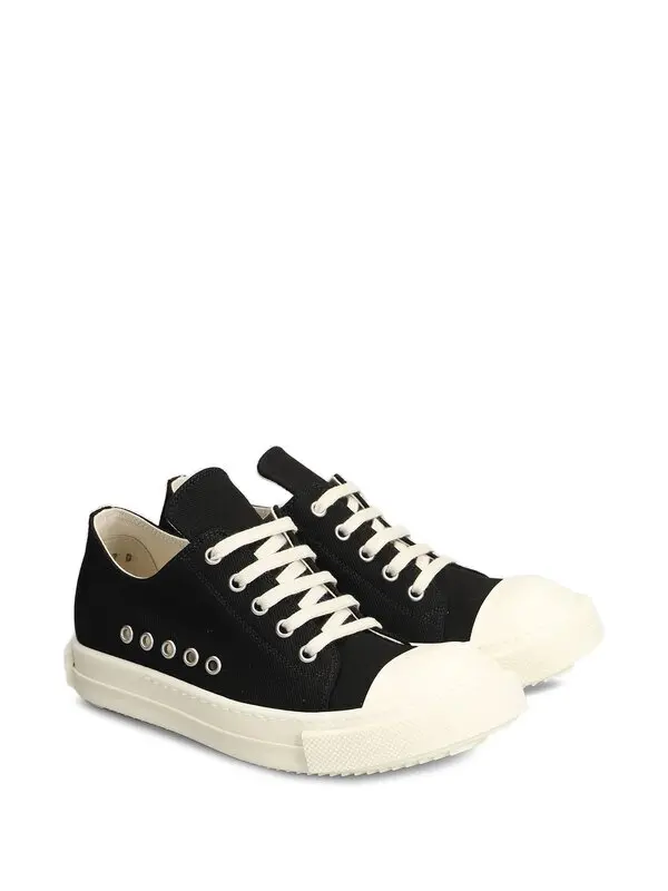 Rick Owens Extreme Eyelet Detail Sneakers - Black