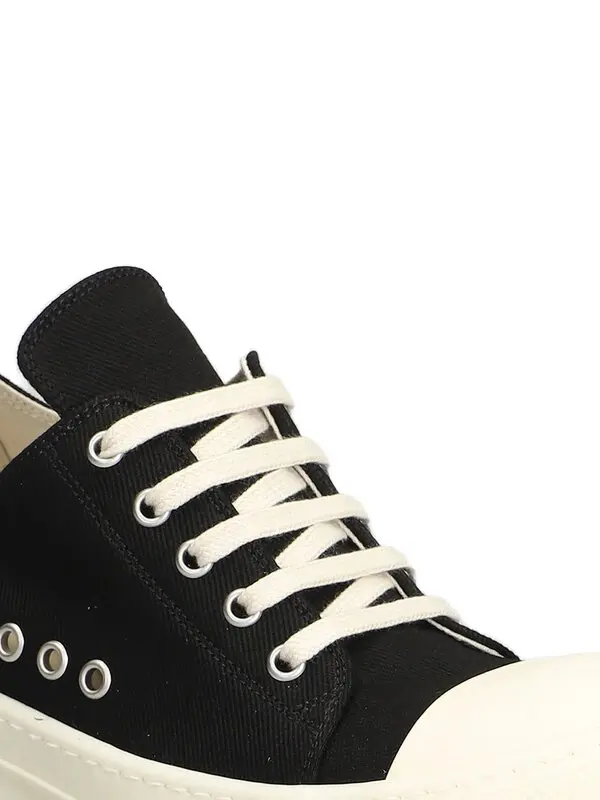 Rick Owens Extreme Eyelet Detail Sneakers - Black