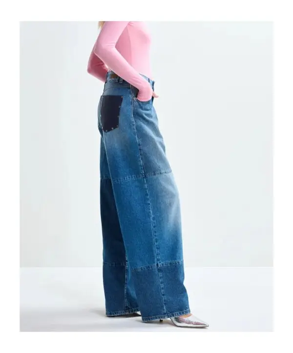 Essentiel Antwerp Wide-leg Patchwork Jeans