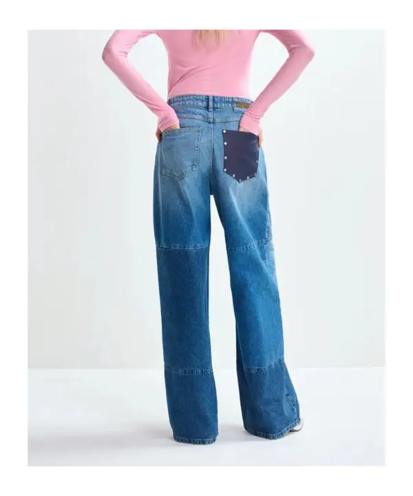 Essentiel Antwerp Wide-leg Patchwork Jeans