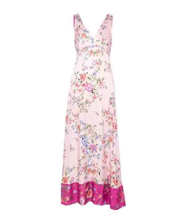 Liu Jo Floral Maxi Dress With V-neck