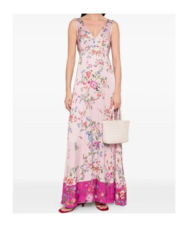 Liu Jo Floral Maxi Dress With V-neck