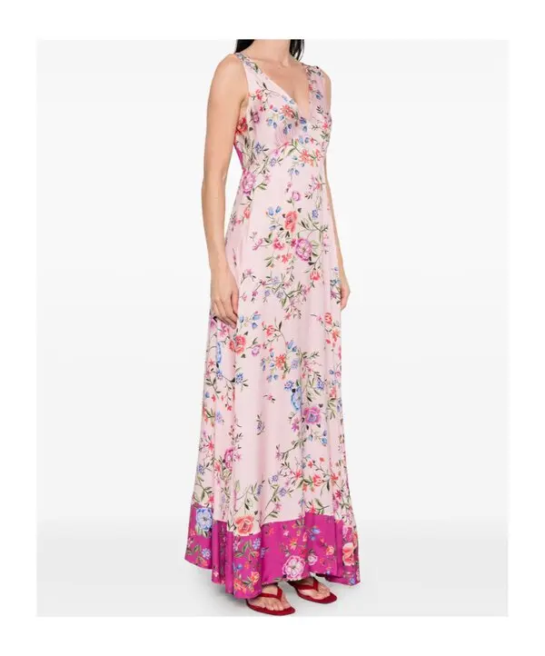 Liu Jo Floral Maxi Dress With V-neck