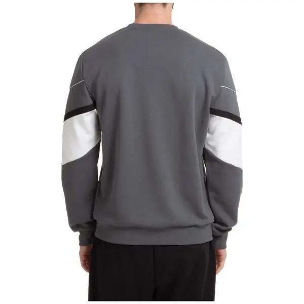 EA7 Color Block Logo Crewneck Sweater