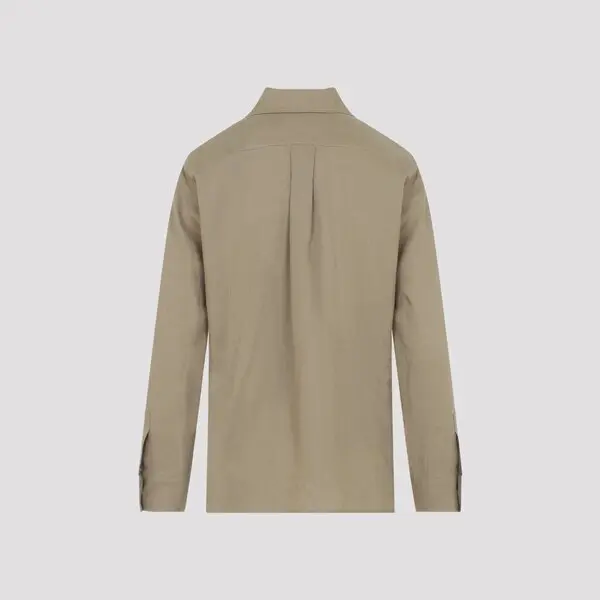 Max Mara Collared Long Sleeve Linen Shirt