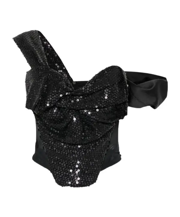 VIVIENNE WESTWOOD Knot Sequin Embellished Corset Top - Black