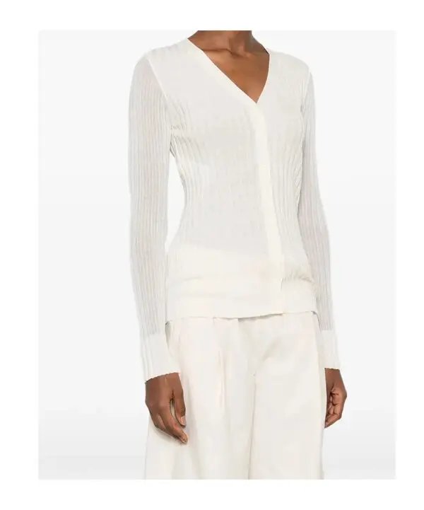 Pinko V-neck Ribbed Cardigan