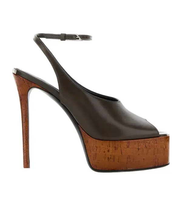 Attico Ornella Platform Sandals - Black