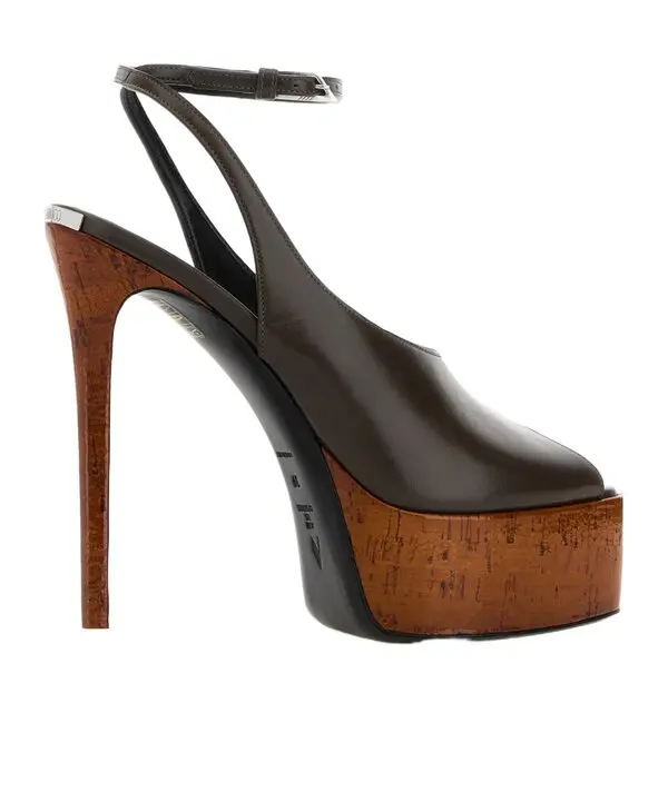 Attico Ornella Platform Sandals - Black