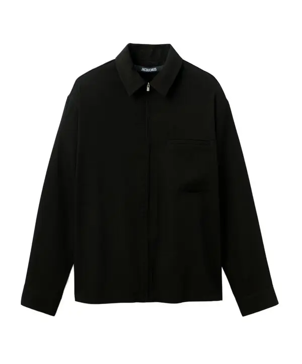 Jacquemus Mecano Zip Shirt - Black