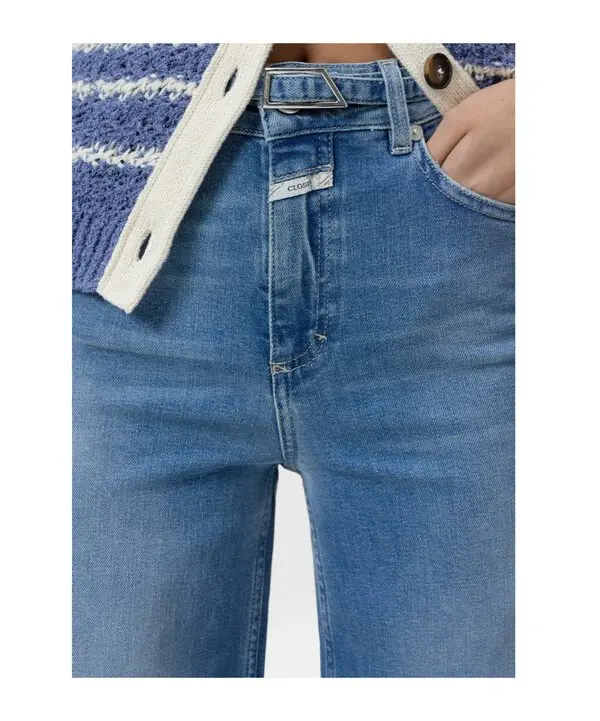 Closed Glow Up Tie-waist Wide-leg Jeans - Medium Blue