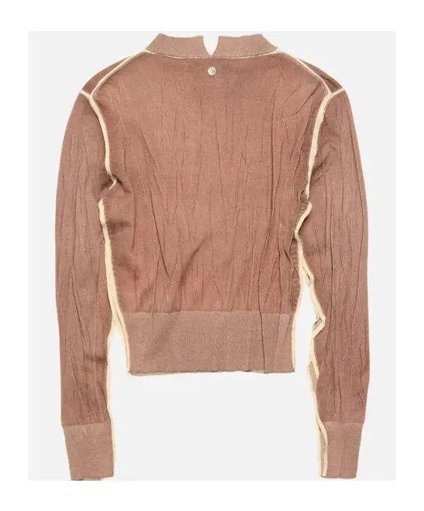 Acne Studios Crumpled V-neck Knitted Sweater - Brown