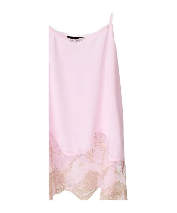 Fabiana Filippi Spaghetti Strap Lace Trim Top