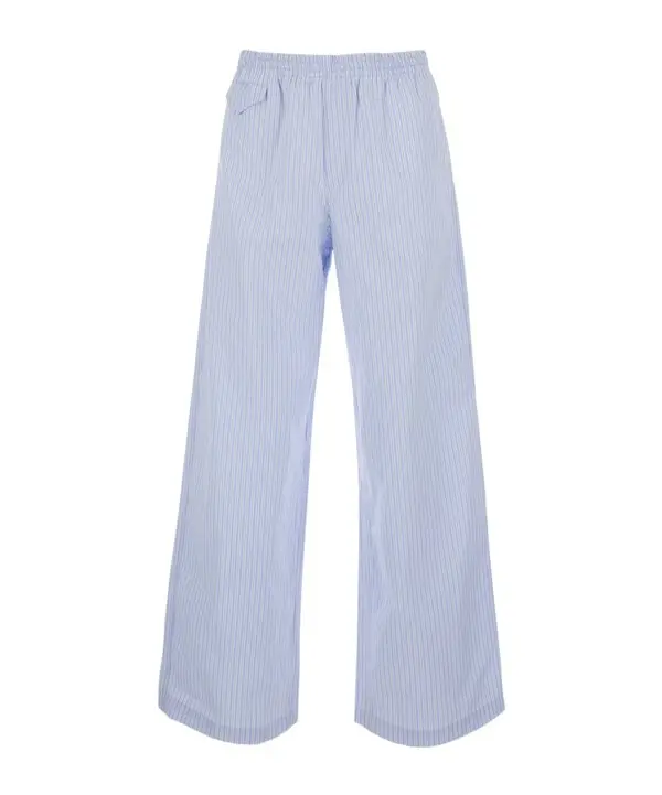 A.p.c. Lou Striped Elastic-waist Pants - Blue