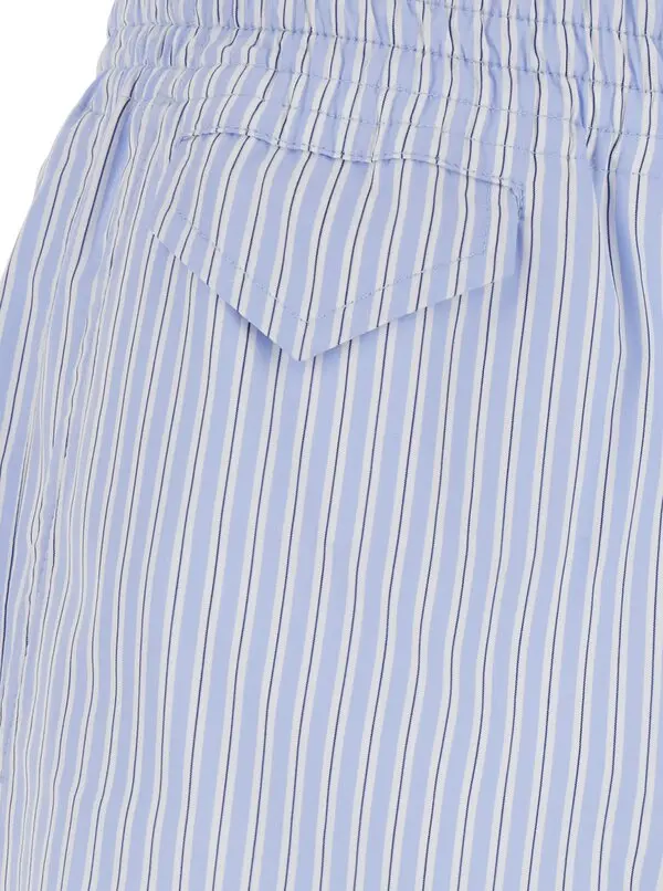 A.p.c. Lou Striped Elastic-waist Pants - Blue