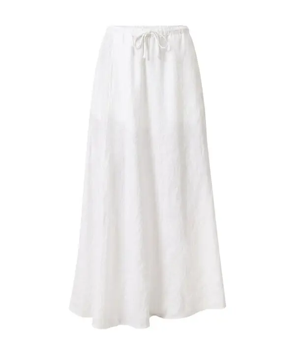 Closed Maxi Skirt In Linen - White