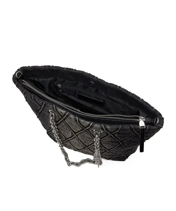 DIESEL® Quilted Chain Shoulder Bag - Black