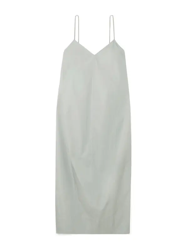 ST. AGNI Recycled-taffeta Midi Dress - Silver