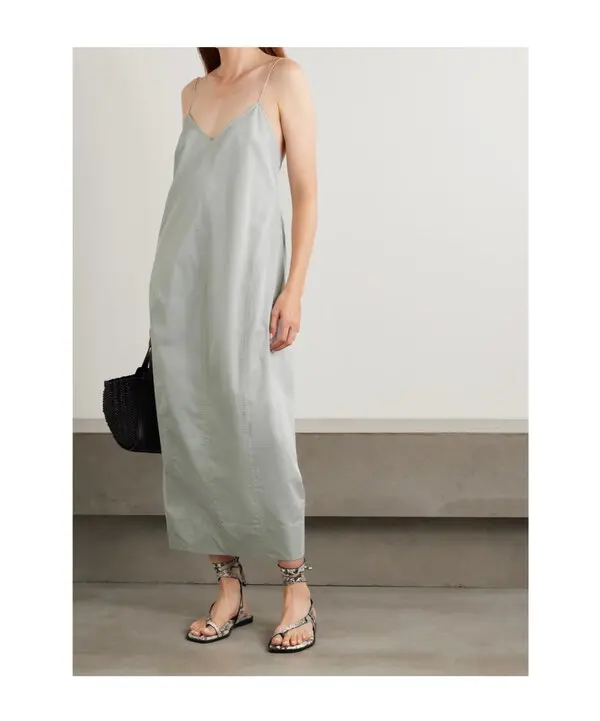 ST. AGNI Recycled Taffeta Midi Dress