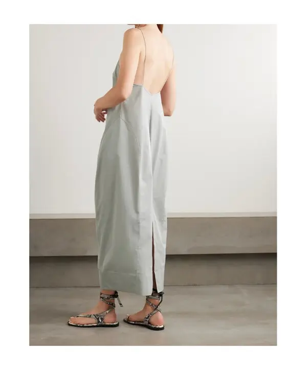ST. AGNI Recycled Taffeta Midi Dress
