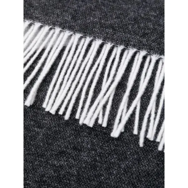 A.p.c. Logo Detailed Fringed Scarf - Black