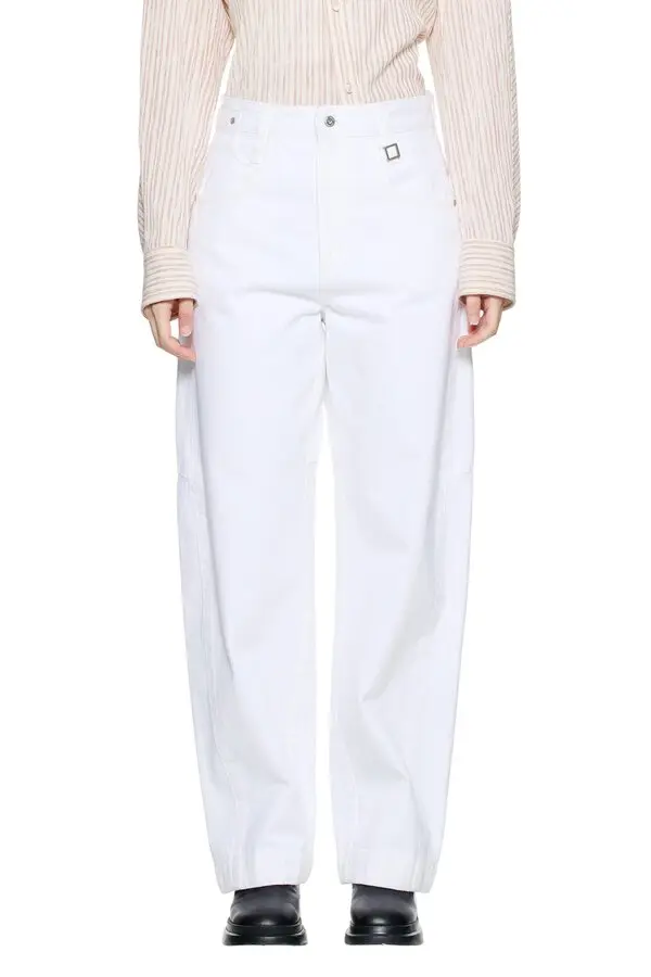 WOOYOUNGMI Logo Patch Panelled Trousers