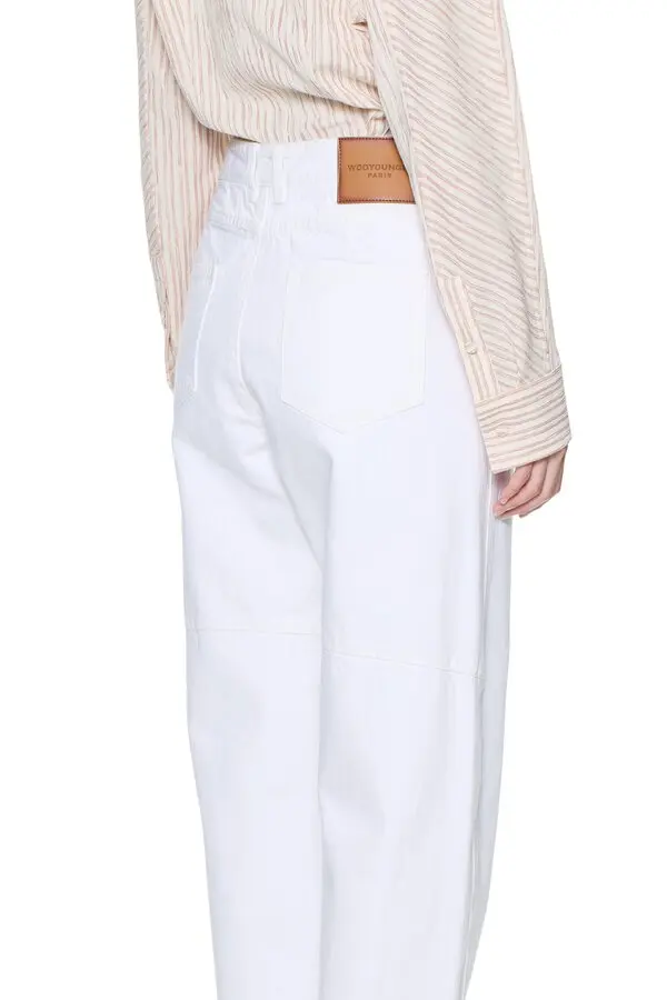 WOOYOUNGMI Logo Patch Panelled Trousers