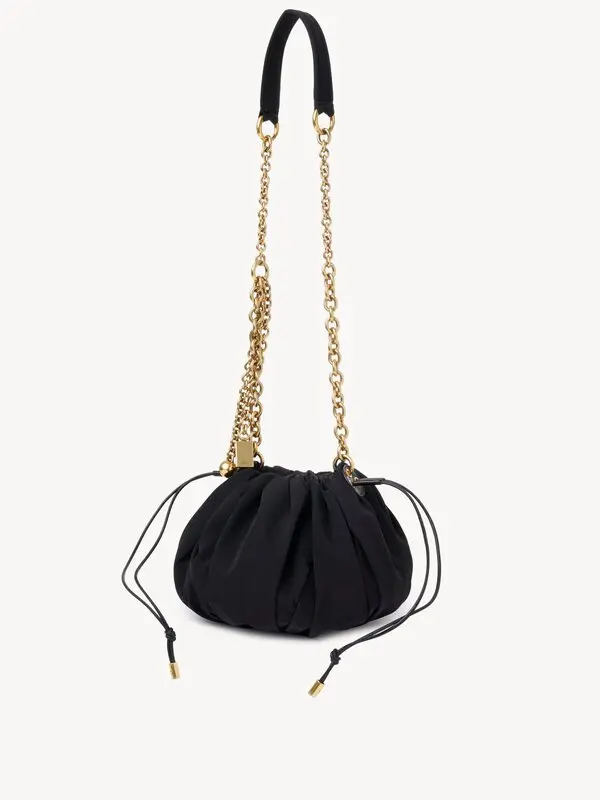 Chloé Plissé Chain Shoulder Bag - Black