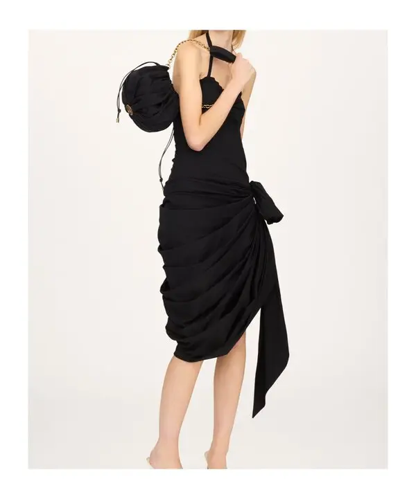 Chloé Plissé Chain Shoulder Bag - Black