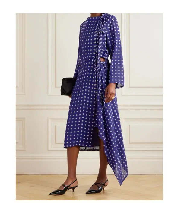 Tory Burch Printed Wrap Dress - Blue