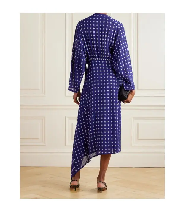 Tory Burch Printed Wrap Dress - Blue