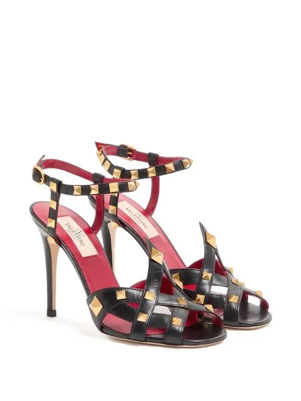 Valentino Garavani Studded Buckle Sandals - Black