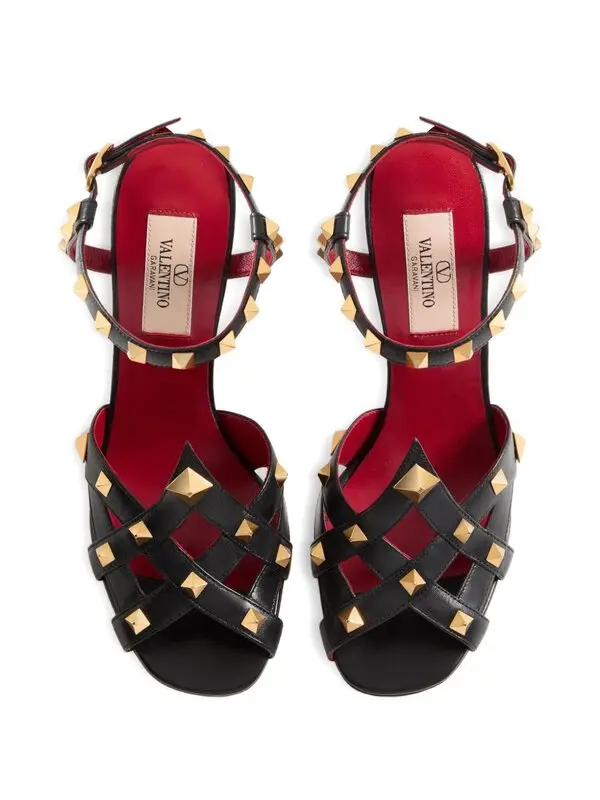 Valentino Garavani Studded Buckle Sandals - Black