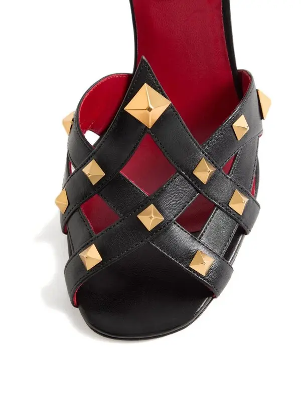 Valentino Garavani Studded Buckle Sandals - Black