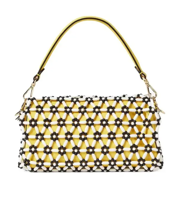Fendi Baguette Beaded Shoulder Bag - Multicolor