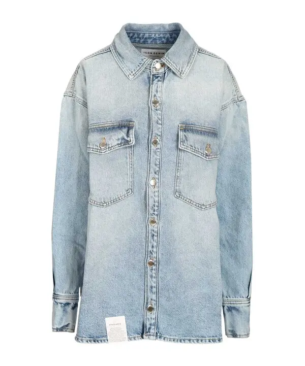 ICON DENIM LOS ANGELES Oversize Denim Shirt