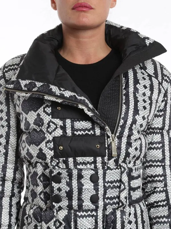 Just Cavalli Snake Print Down Jacket