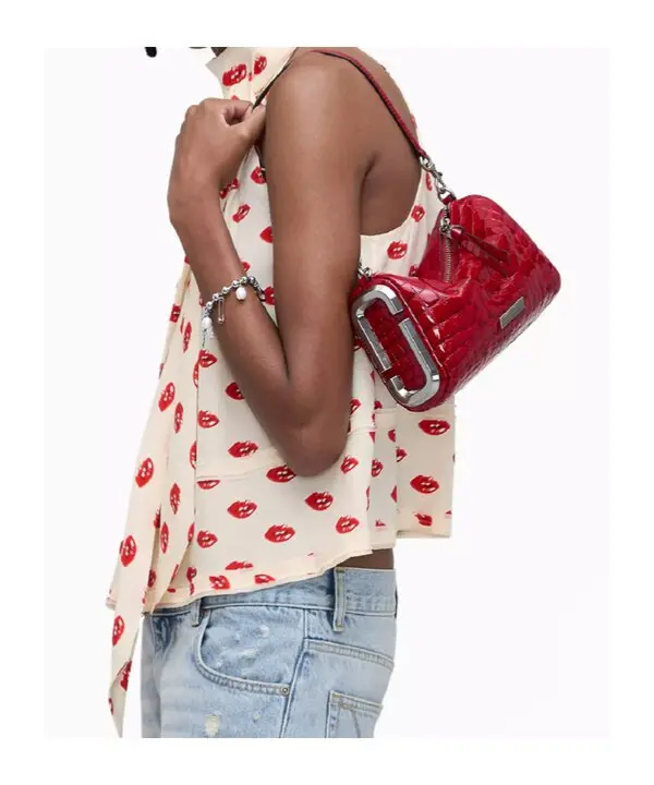 Marc Jacobs The Glossy Embossed Snapshot Shoulder Bag By