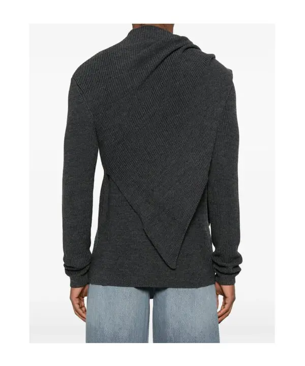 ENTIRE STUDIOS High-neck Asymmetrical Sweater - Ash