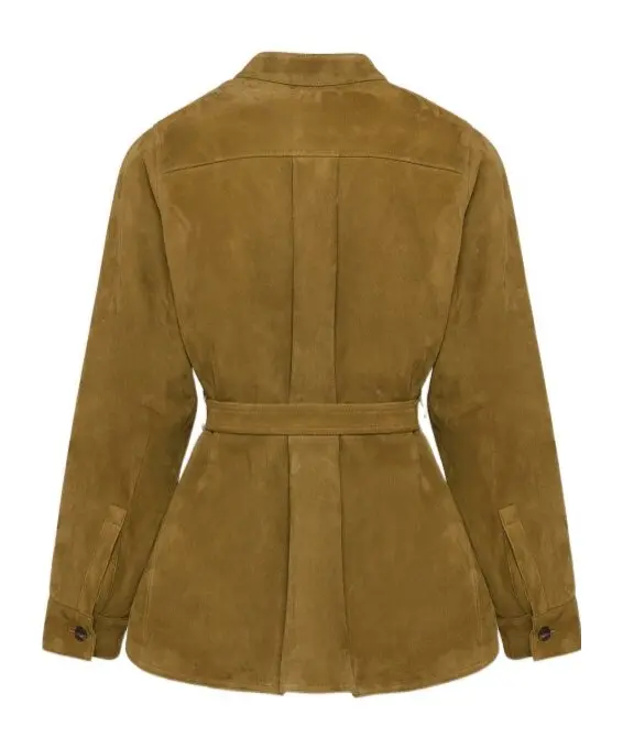 YVES SALOMON Belted Suede Jacket - Cigale