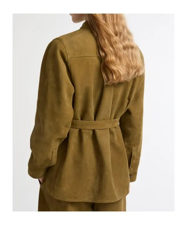 YVES SALOMON Belted Suede Jacket - Cigale