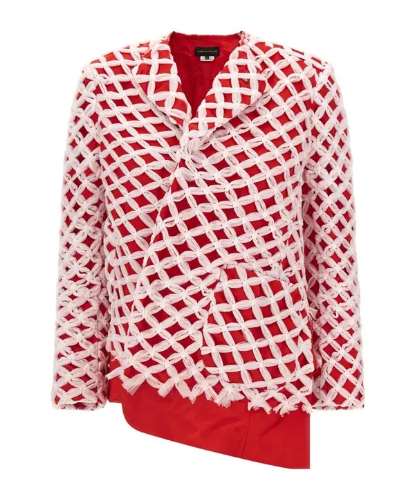 Comme Des Garçons Tulle Weave Asymmetric Blazer