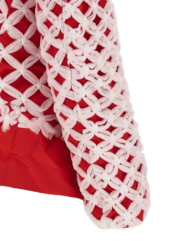 Comme Des Garçons Tulle Weave Asymmetric Blazer