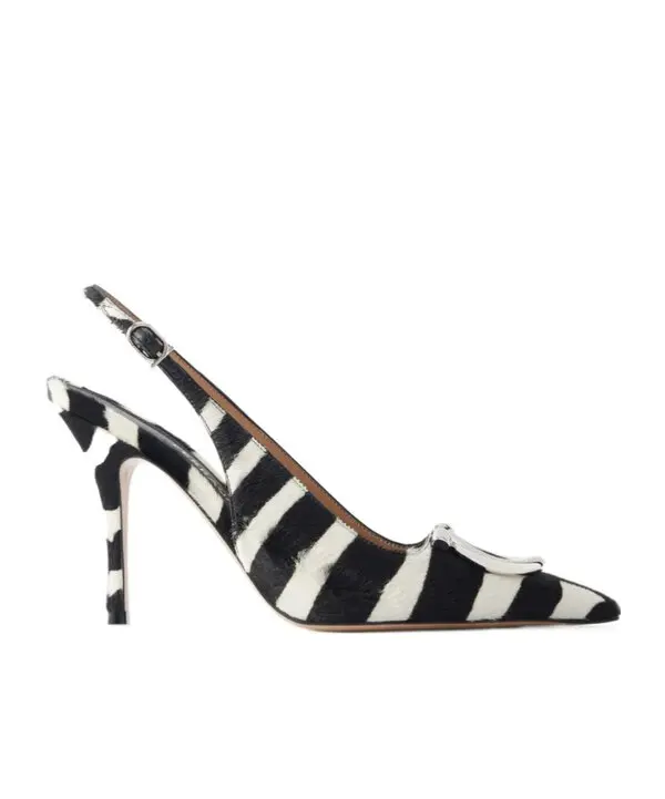 FERRAGAMO Sara Zebra Stripe High-heeled Sandals - Zebra Print