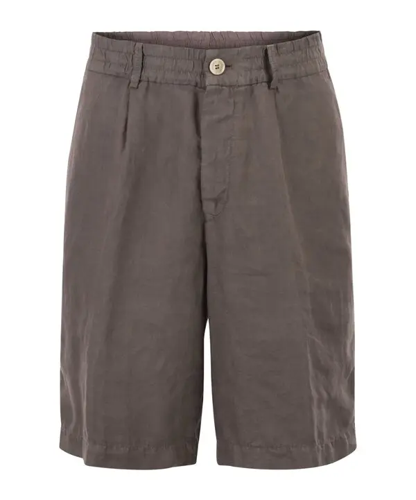 Brunello Cucinelli Elasticated Bermuda Shorts - Black